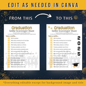 Editable Graduation Game Bundle Printable High School Grad Party Activities Fun Canva Template ...