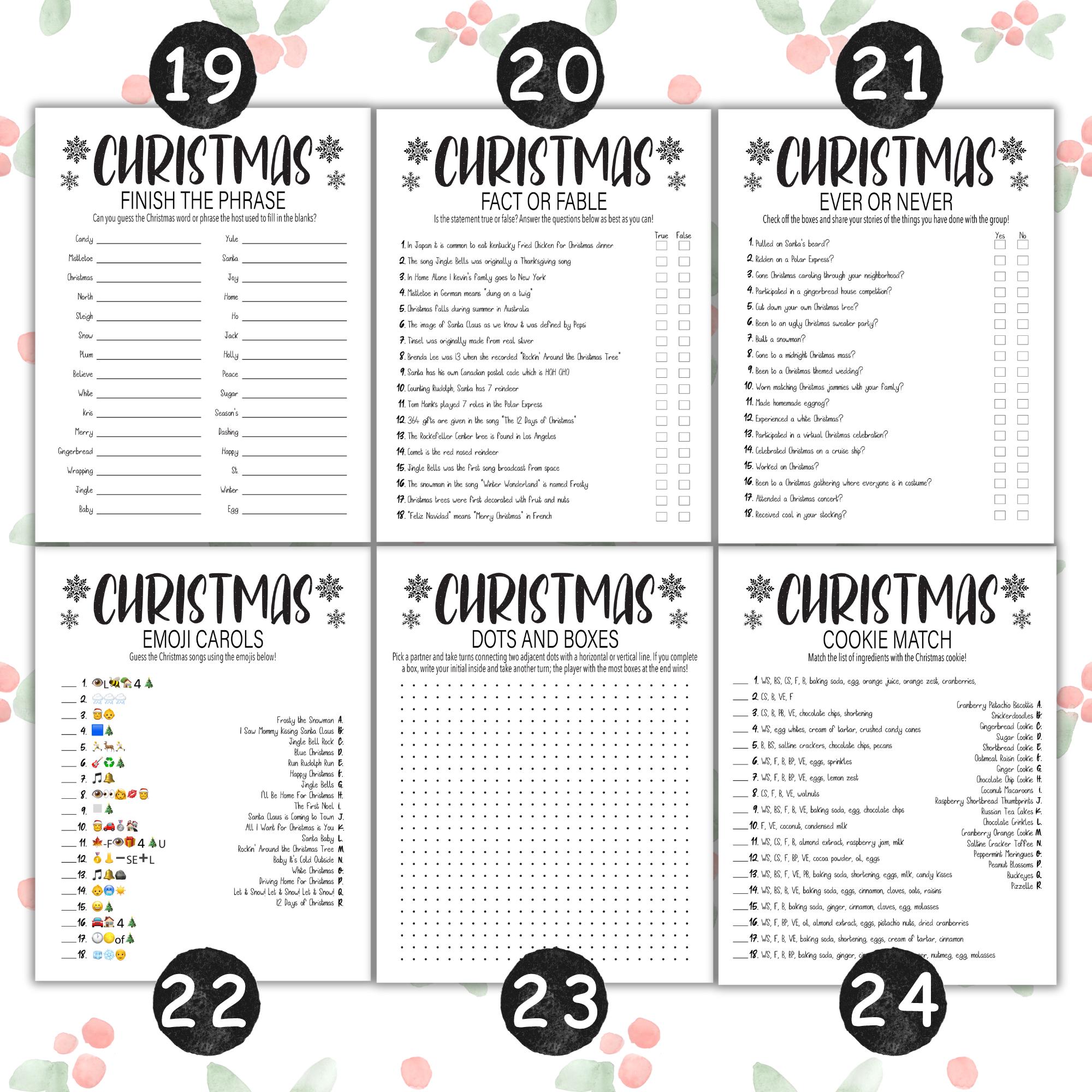 Printable Christmas Party Game Bundle | Holiday Classroom Party Games ...