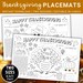 Printable Editable Thanksgiving Activity Placemat for Kids ...