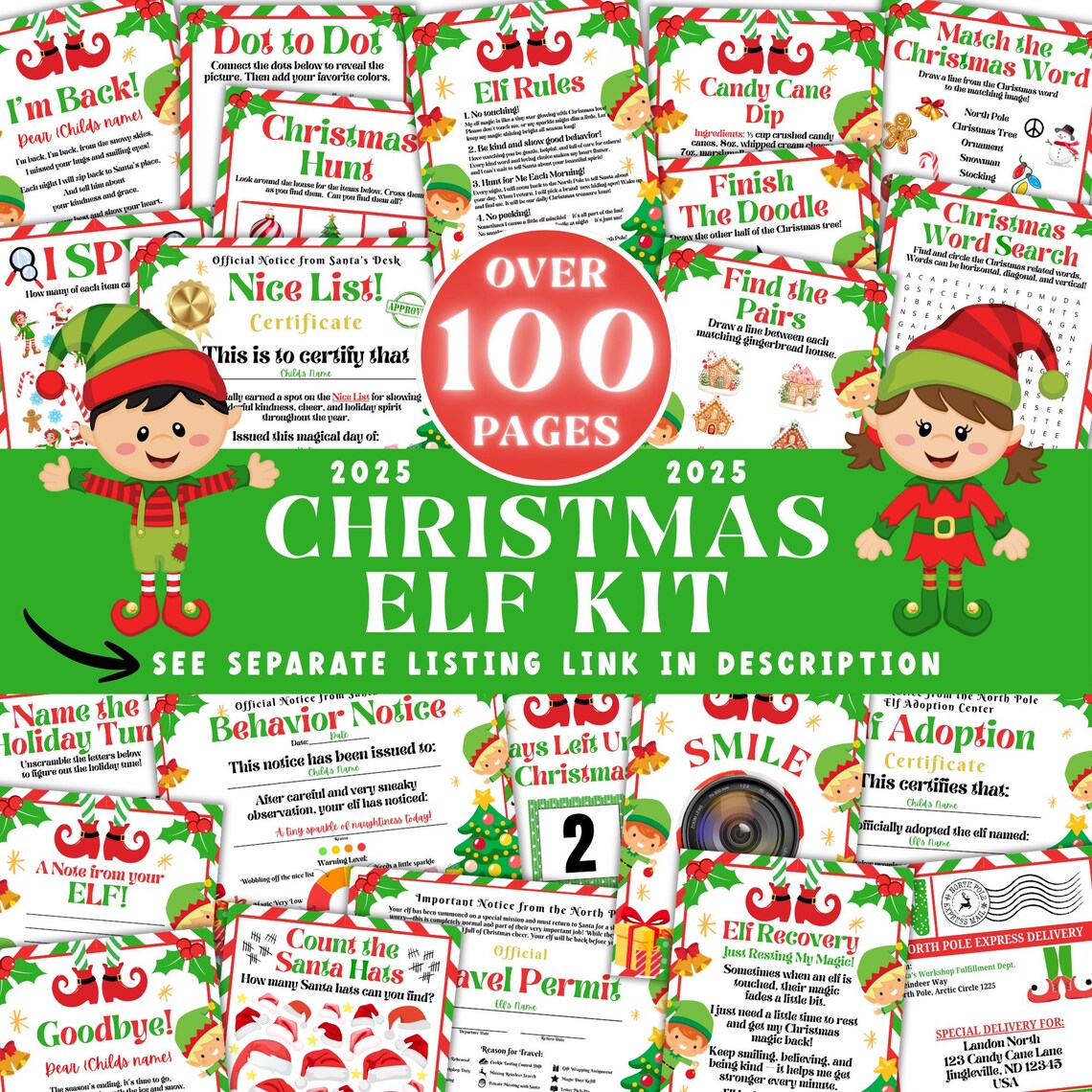 Printable Elf Notes and Activities | Christmas Elf Notes | Blank ...