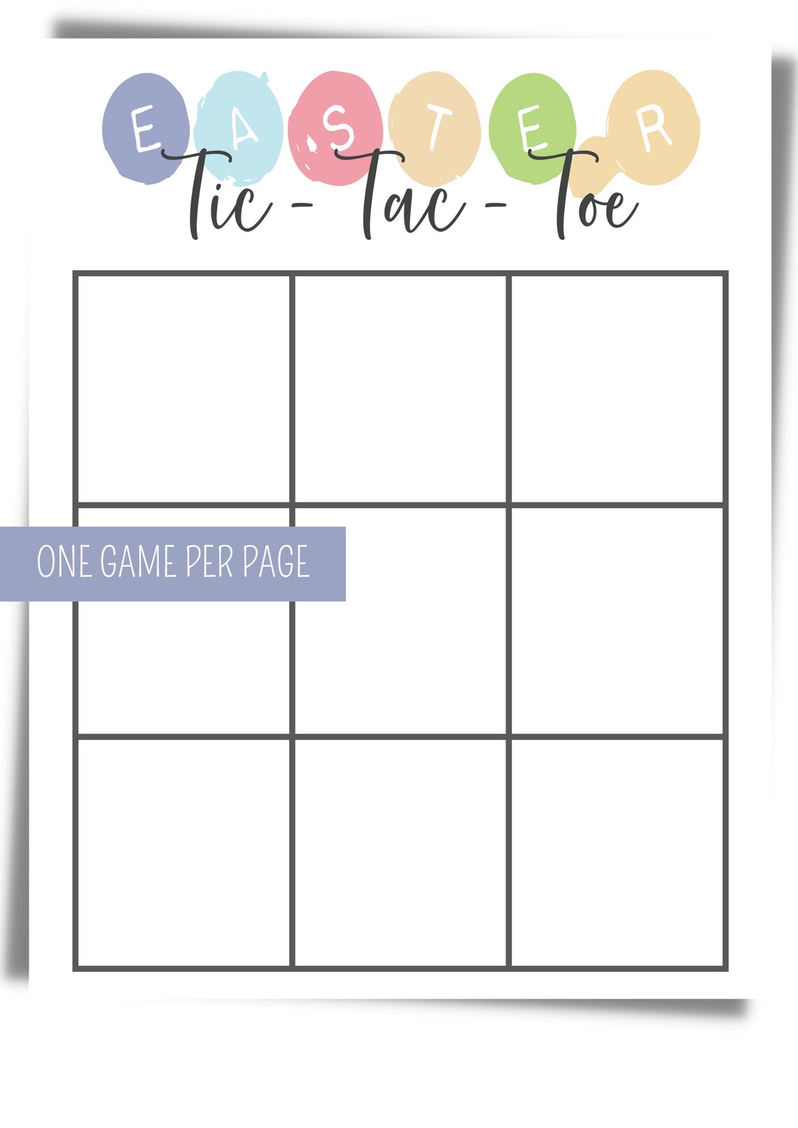 Printable Games | Easter Tic-tac-toe | Easter Games | Easter Day | Tic ...