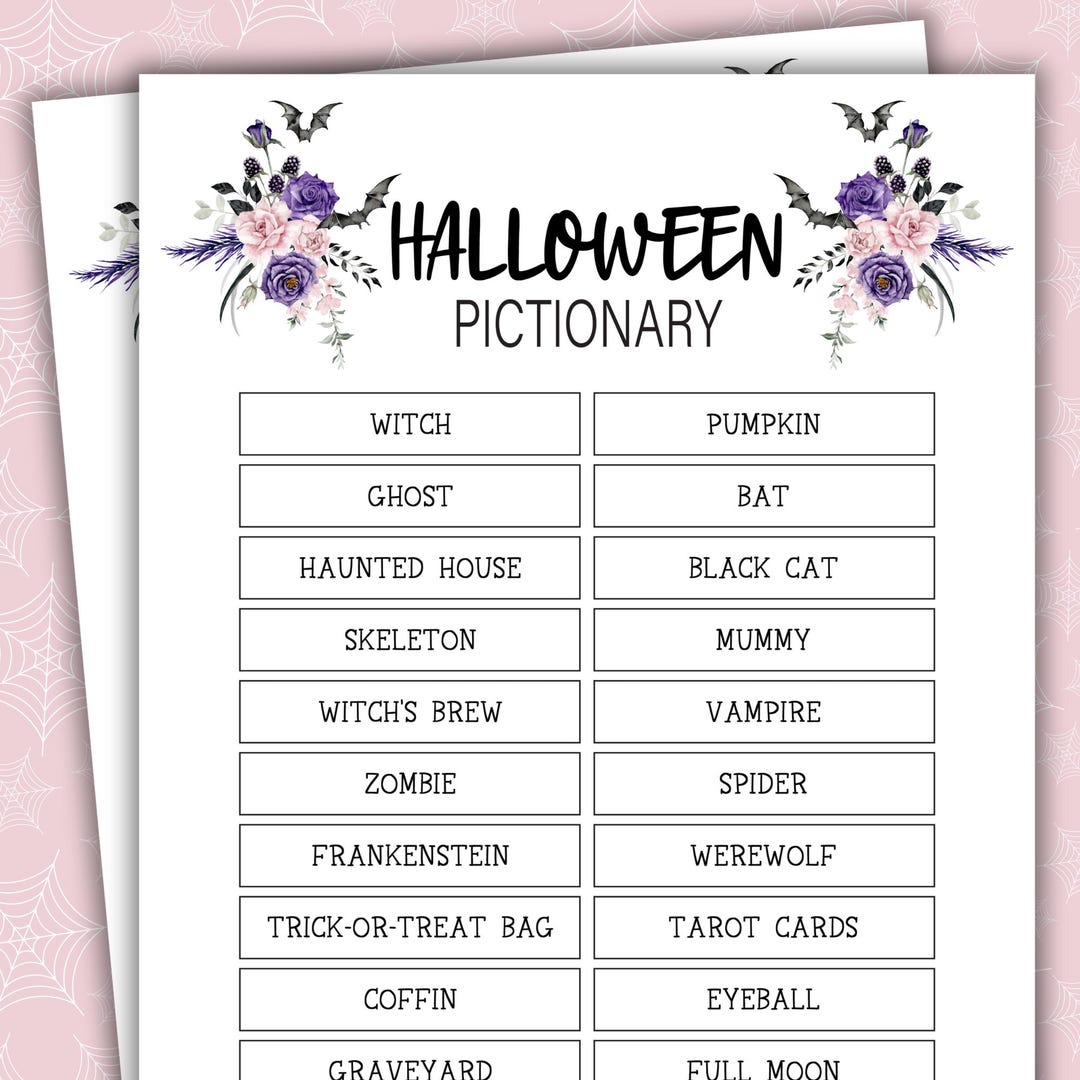 Spooky Halloween Pictionary Game | Halloween Office Party Game ...