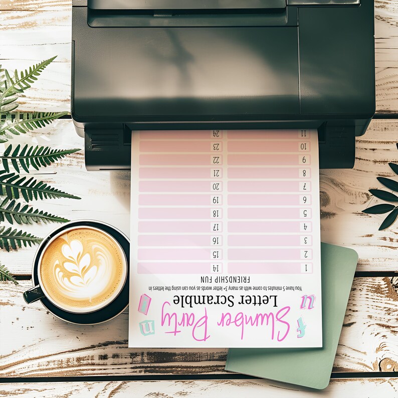 Fun Printable Slumber Party Letter Scramble Game | Girl Teen or Tween ...