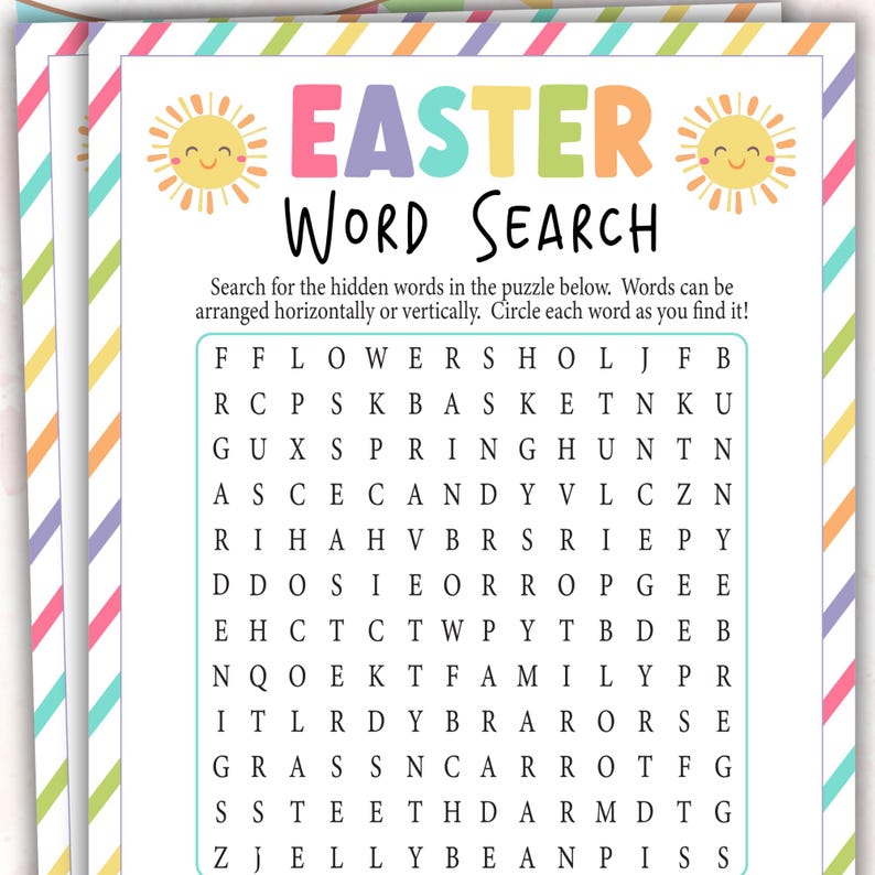 Fun Printable Easter Word Search Game | Easter Word Find Game for Kids ...