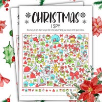 Christmas I Spy Activity; Printable Christmas Games for Kids; Winter I ...