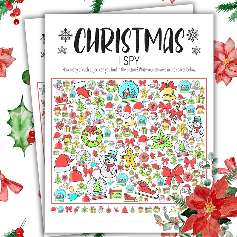 Christmas I Spy | Christmas Printable Game | Find the Pictures ...