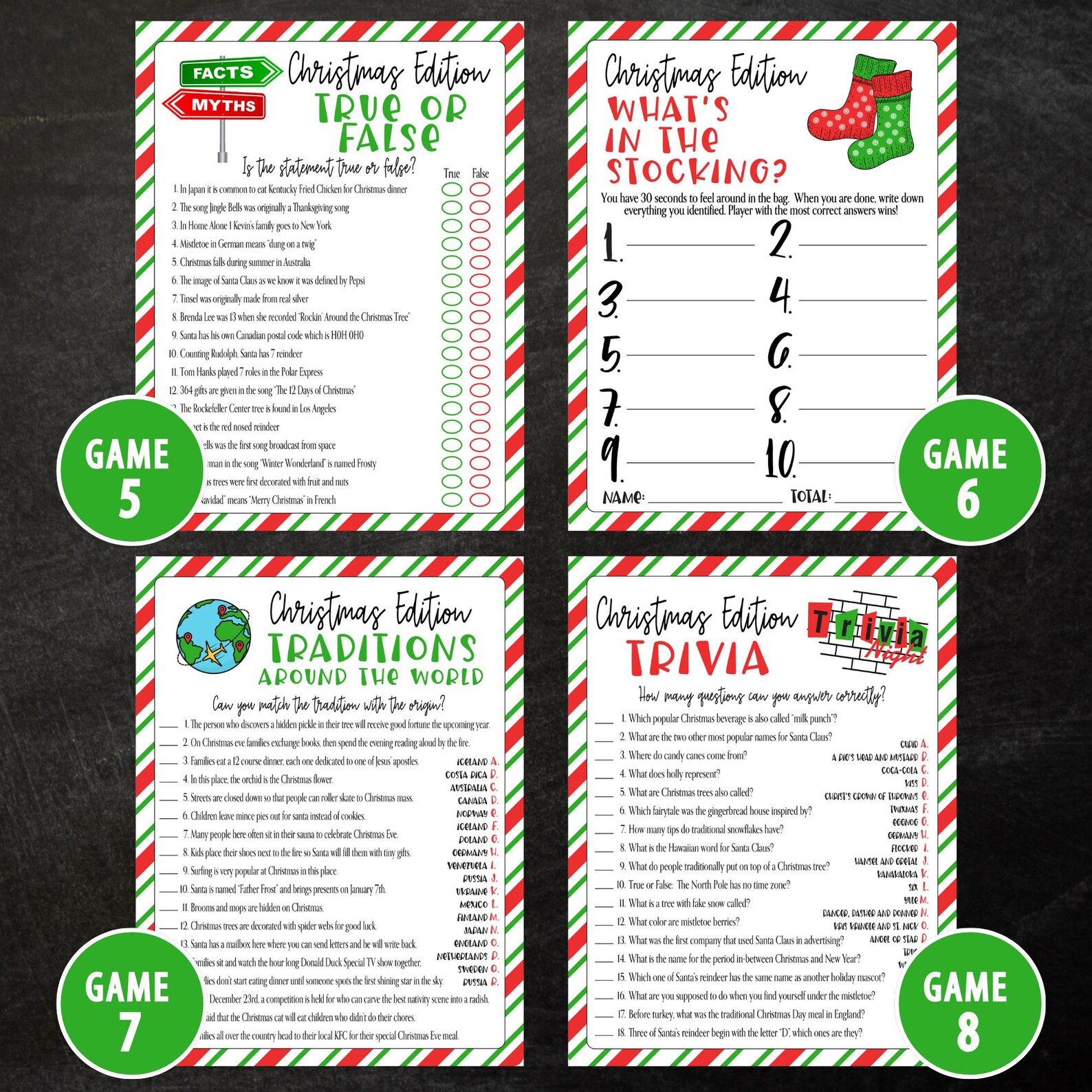 Christmas Edition Instant Download Game Bundle | Holiday Classroom ...