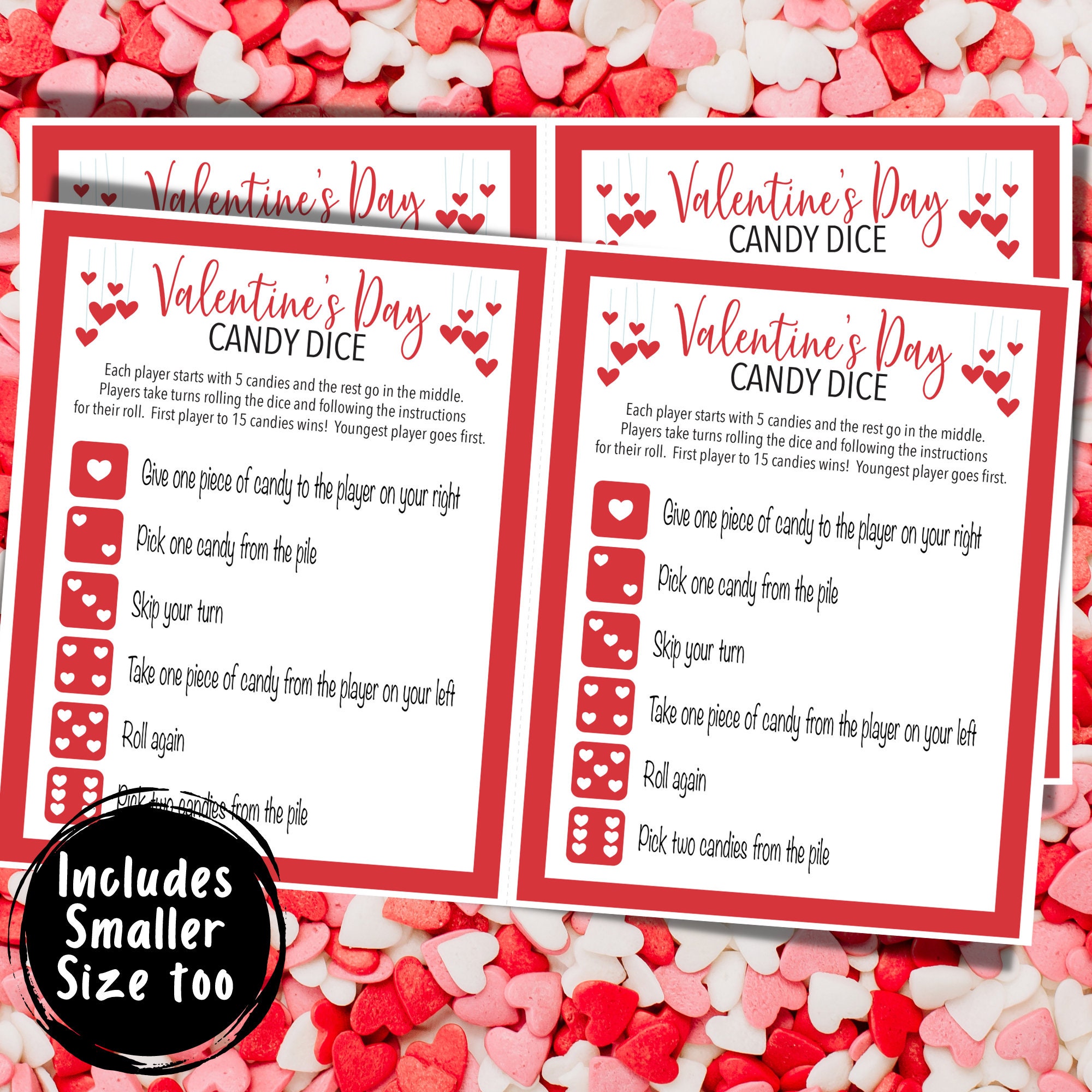 Candy Dice Game for Classroom | Valentines Party Dice Game | Valentines ...