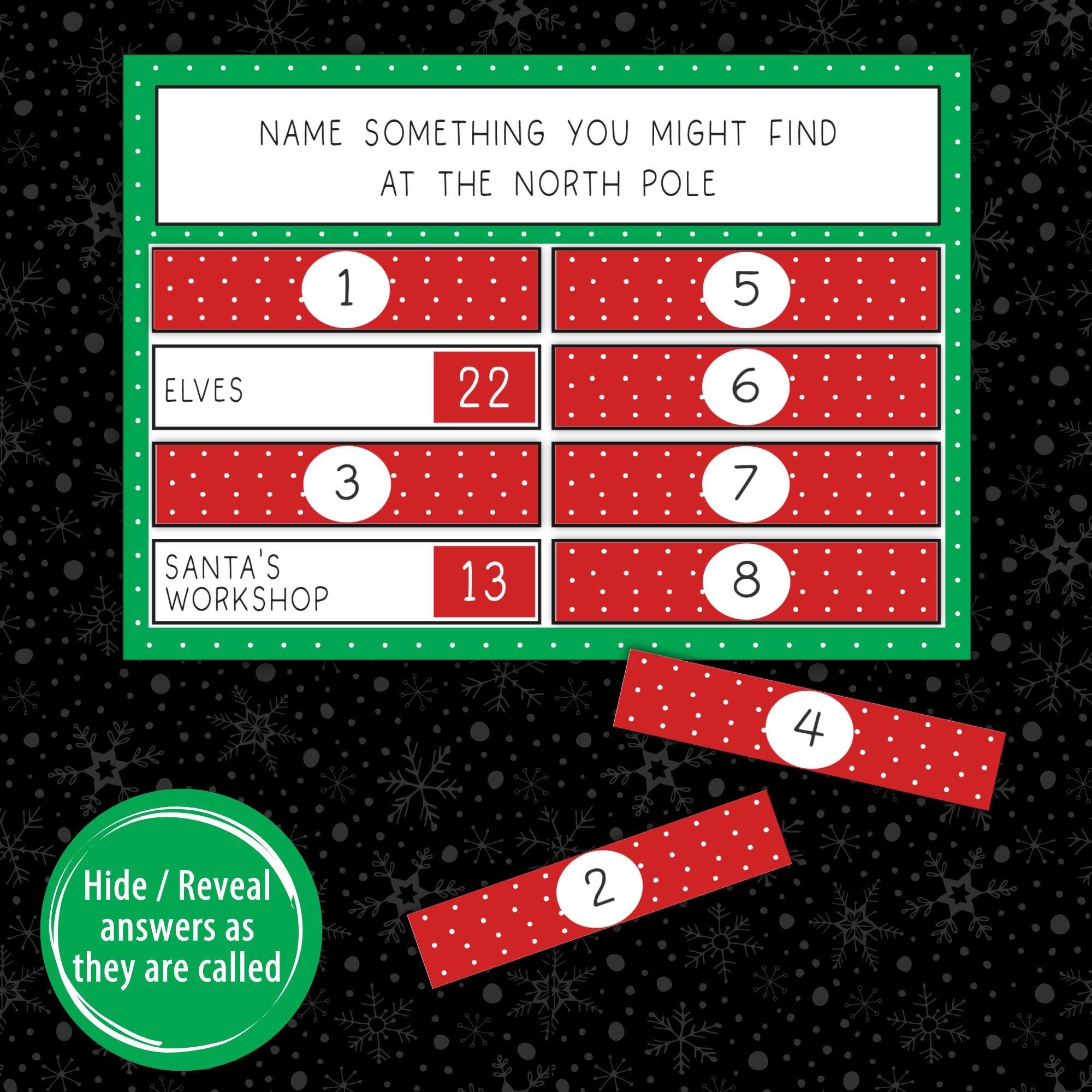 Christmas Friendly Feud Game Polka Dot | Office Party Christmas Game ...