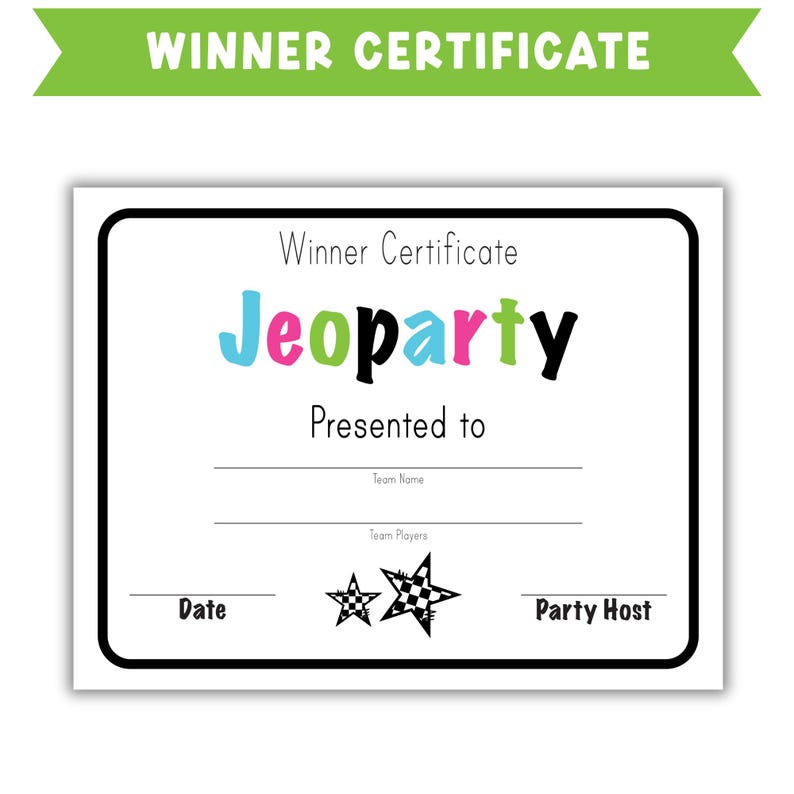 New Years Jeoparty Game for Teens | New Years Teen Party Game | Family ...