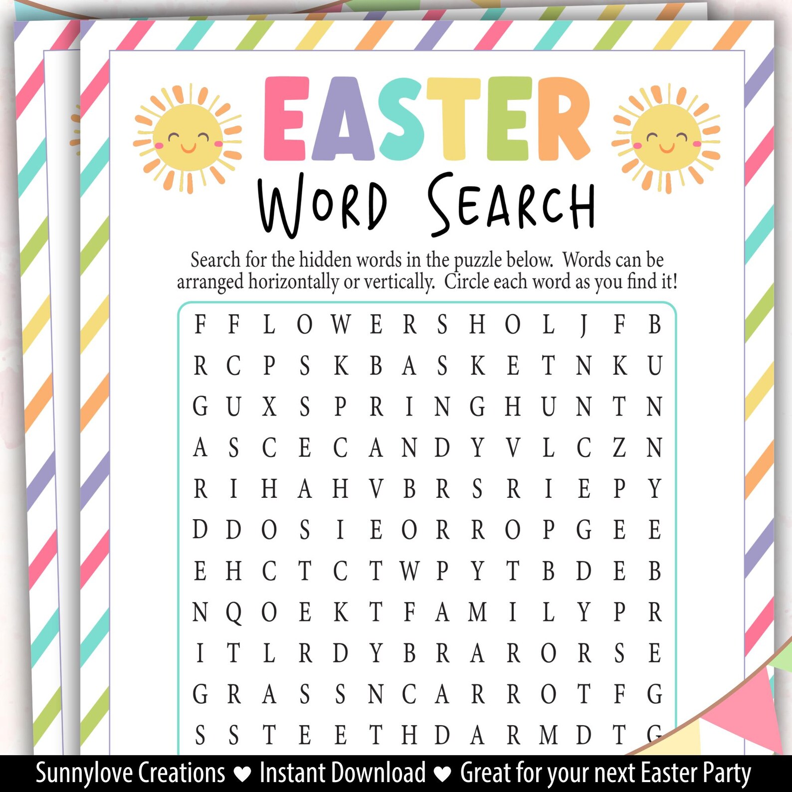 Fun Printable Easter Word Search Game | Easter Word Find Game for Kids ...