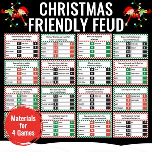 Christmas Friendly Feud Game Office Party Christmas Game Family ...