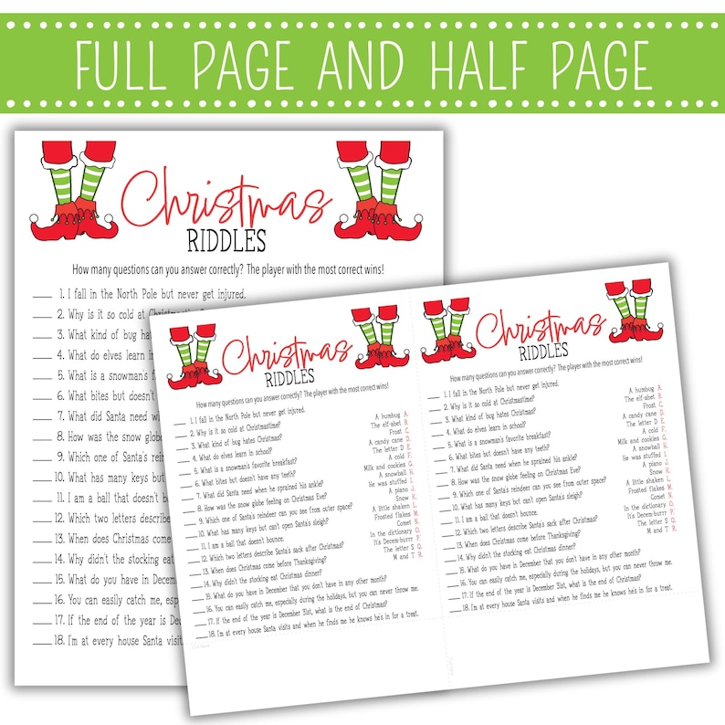 Fun Christmas Riddles | Holiday Office Party Games | Christmas ...