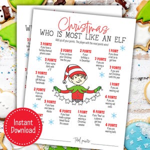 Christmas Who is Most Like an Elf Game | Holiday Office Party Games ...