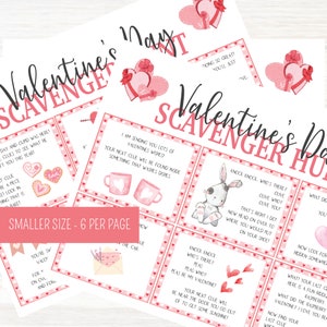 Valentines Day Scavenger Hunt | Valentines Scavenger Hunt | Valentines ...