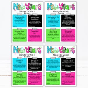 New Years Minute to Win It Games | Printable New Years Party Games for ...