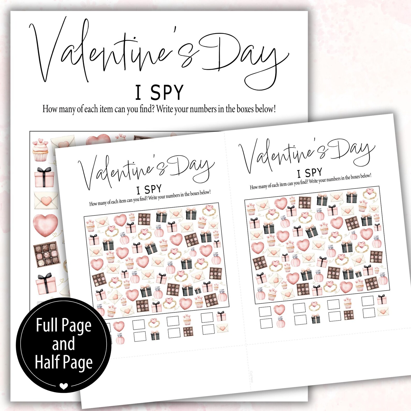Fun Printable Valentine I SPY Search | Find the Valentine Pictures ...