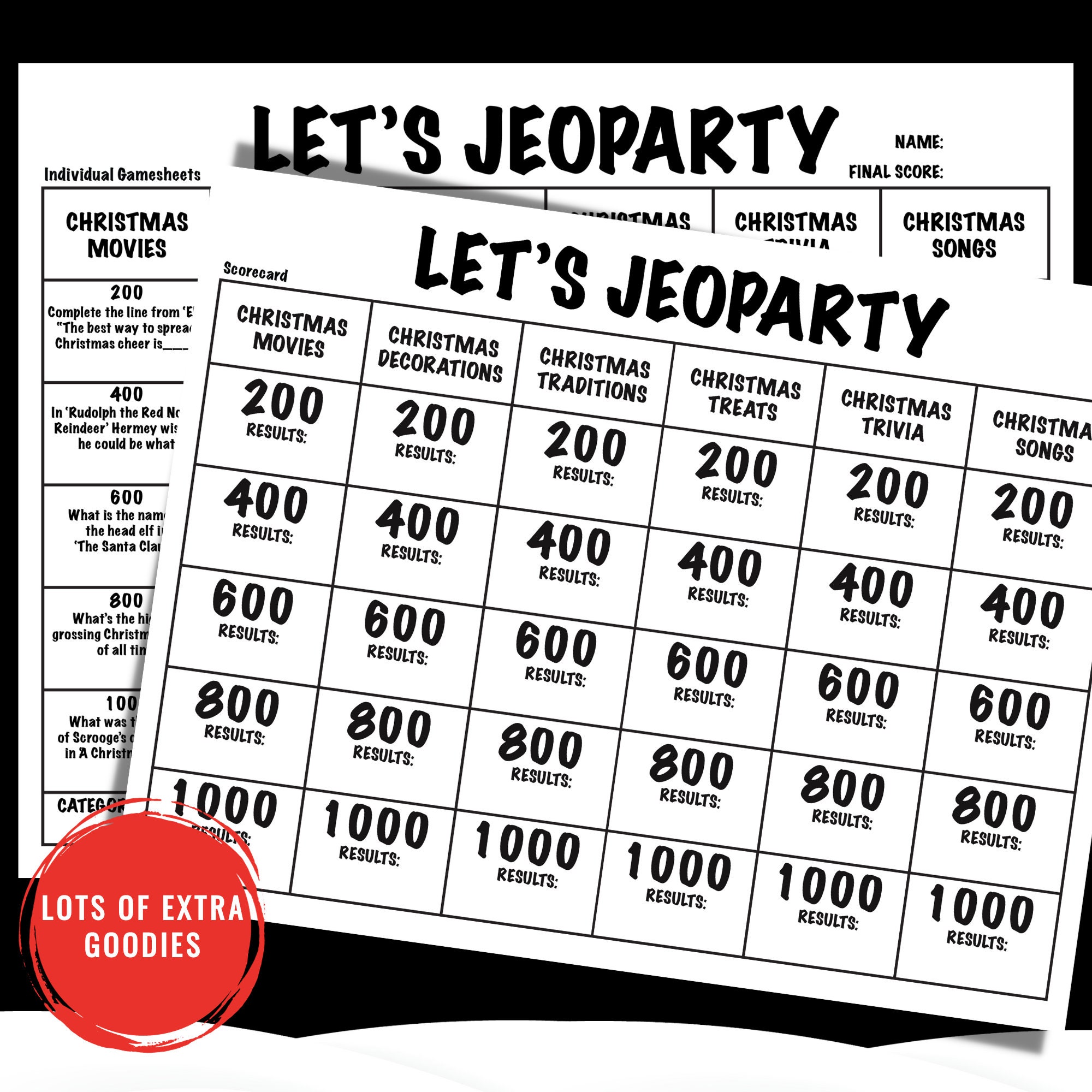 Christmas Jeopardy Game Office Party Christmas Game Family Christmas ...