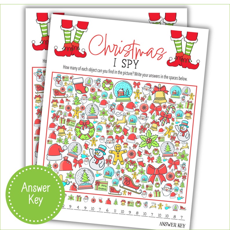 Christmas I Spy | Christmas Printable Game | Find the Pictures ...