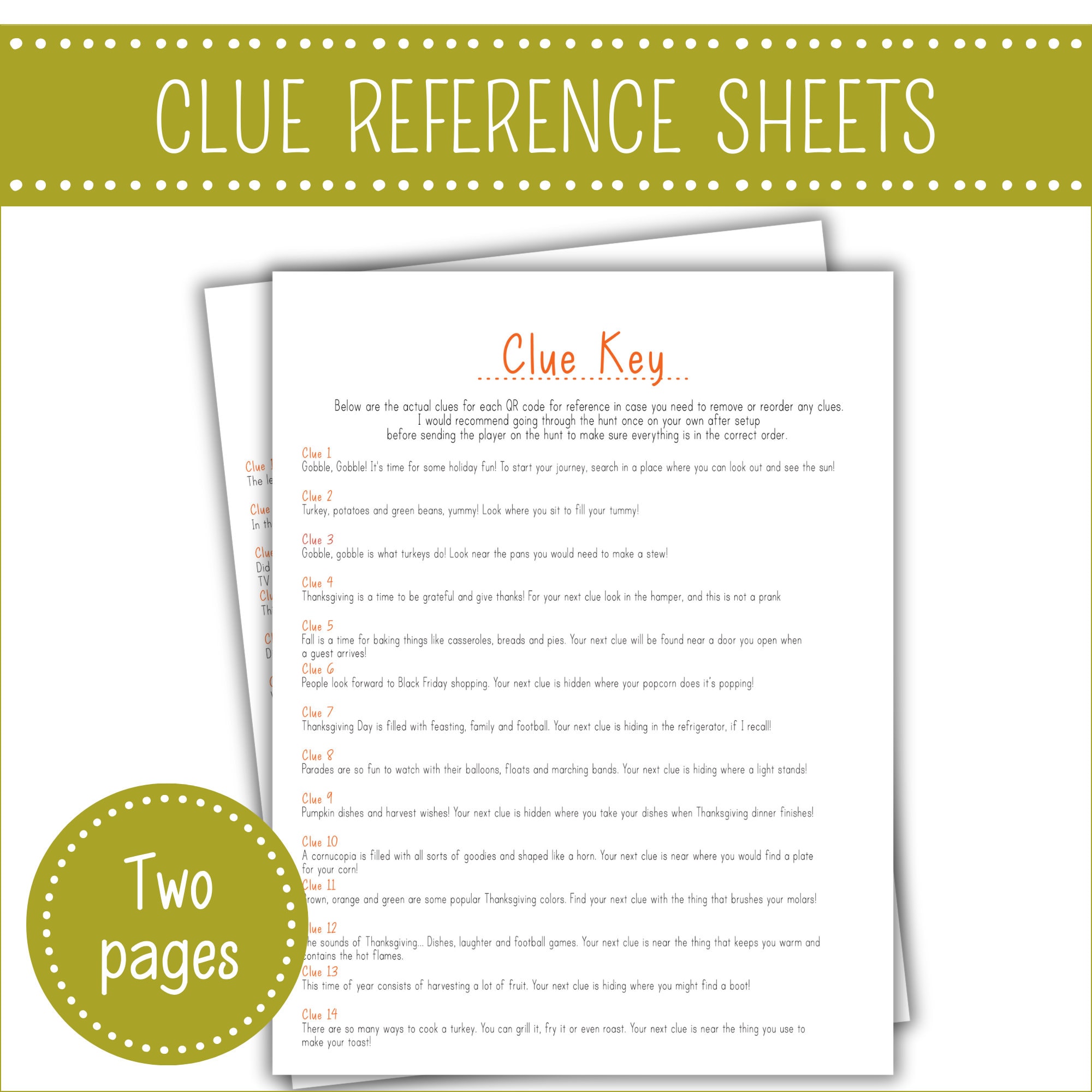 Indoor Turkey Thanksgiving Scavenger Hunt With QR Codes | Indoor ...