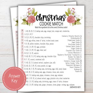 Christmas Cookie Match Game | Christmas Cookie Recipe Game | Christmas ...