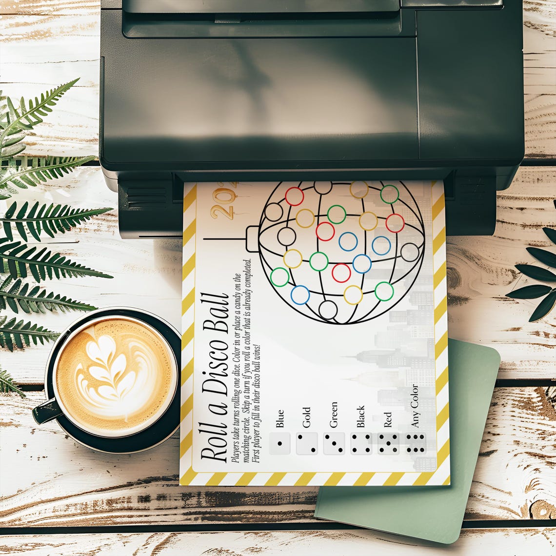 New Years Roll a Dice Game | Roll a Disco Ball Dice Game for All Ages ...