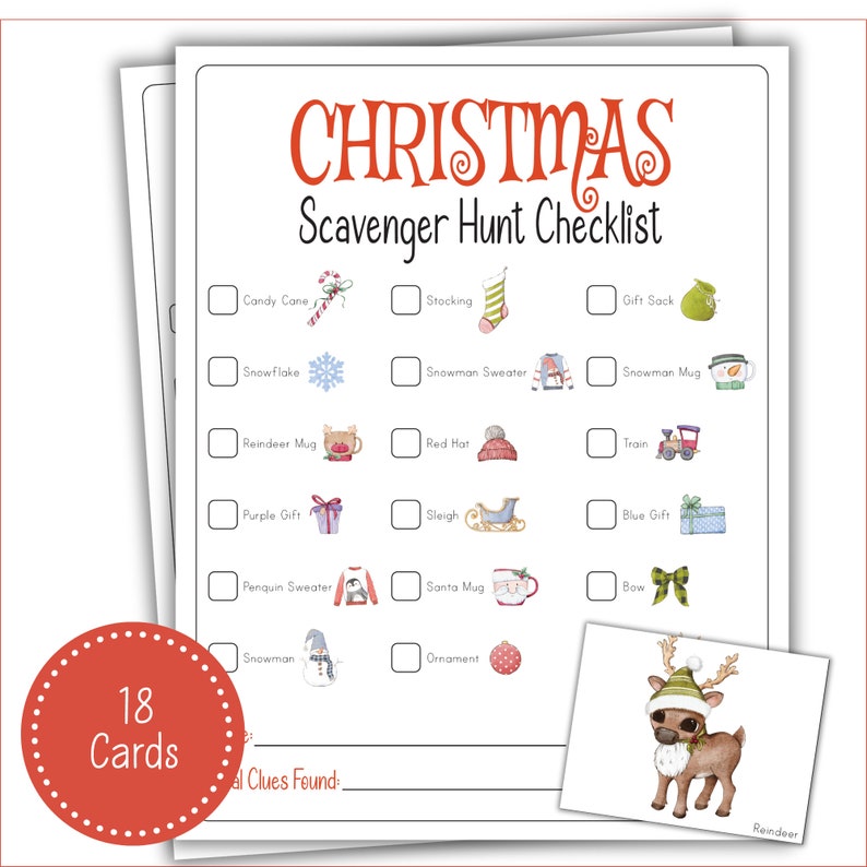 Scavenger Hunt for All Ages, Christmas Hunt, Christmas Treasure Hunt ...