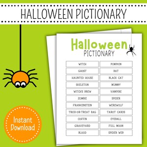 Spooky Halloween Pictionary Game Halloween Office Party Game Halloween ...