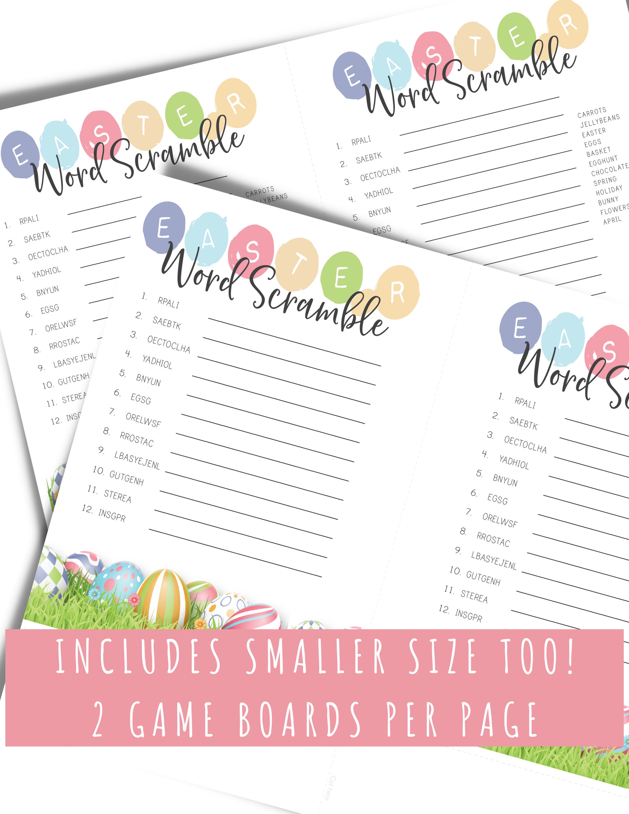 Easter Printable Games, Easter Word Scramble, Printable Kids Games ...