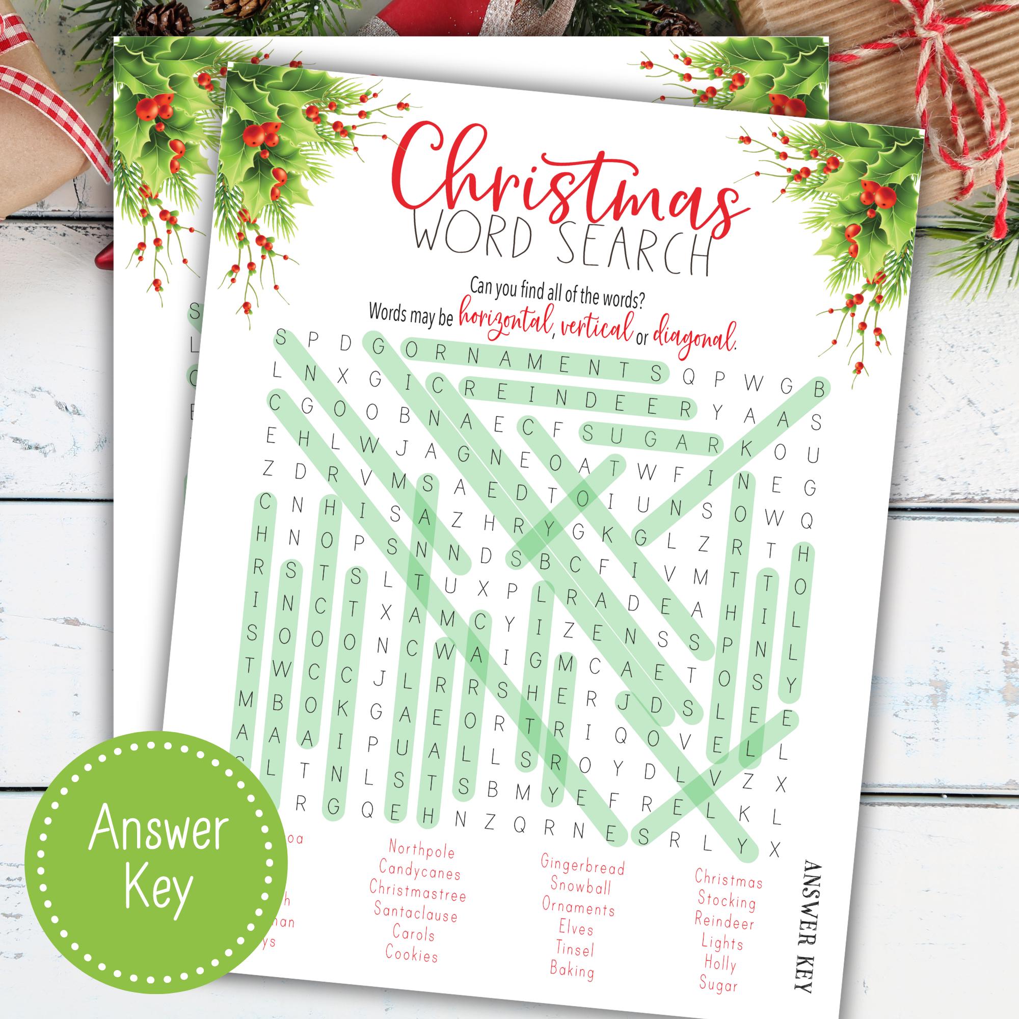 Christmas Printable Games | Christmas Word Find | Christmas Word Search ...