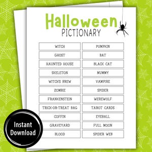 Spooky Halloween Pictionary Game | Halloween Office Party Game ...