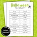 Spooky Halloween Pictionary Game | Halloween Office Party Game ...