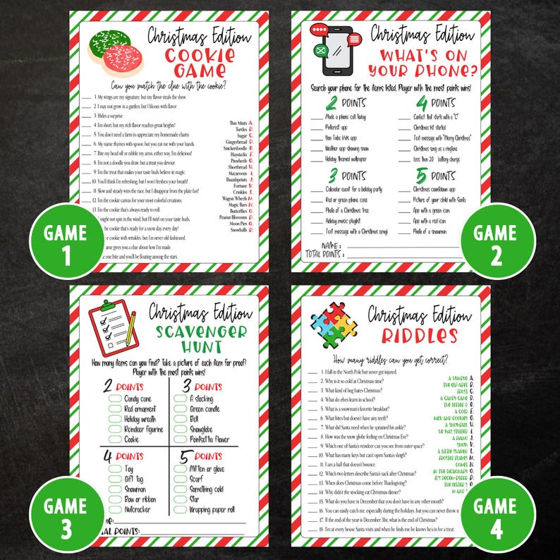 Christmas Edition Instant Download Game Bundle | Holiday Classroom ...