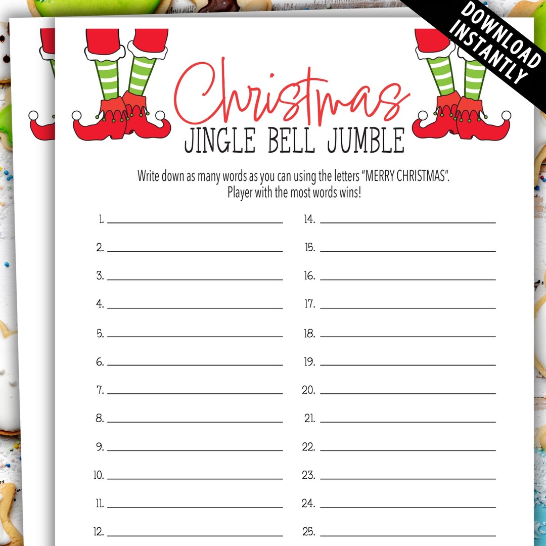Christmas Word Game | How Many Words Can You Spell | Holiday Office ...