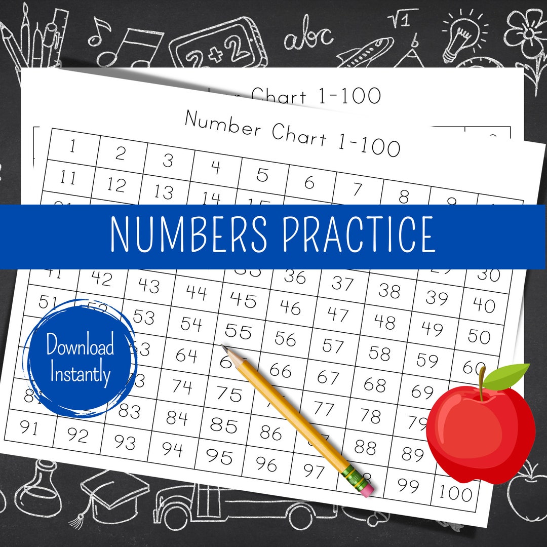 Counting to 100 | 1-100 Number Chart | Learning Numbers | Printable ...