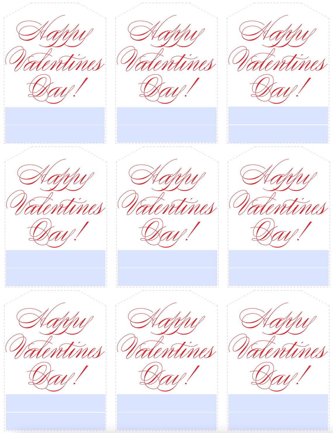 Valentine's Day Gift Tags, Tags, Printable Tags, Editable Valentine ...