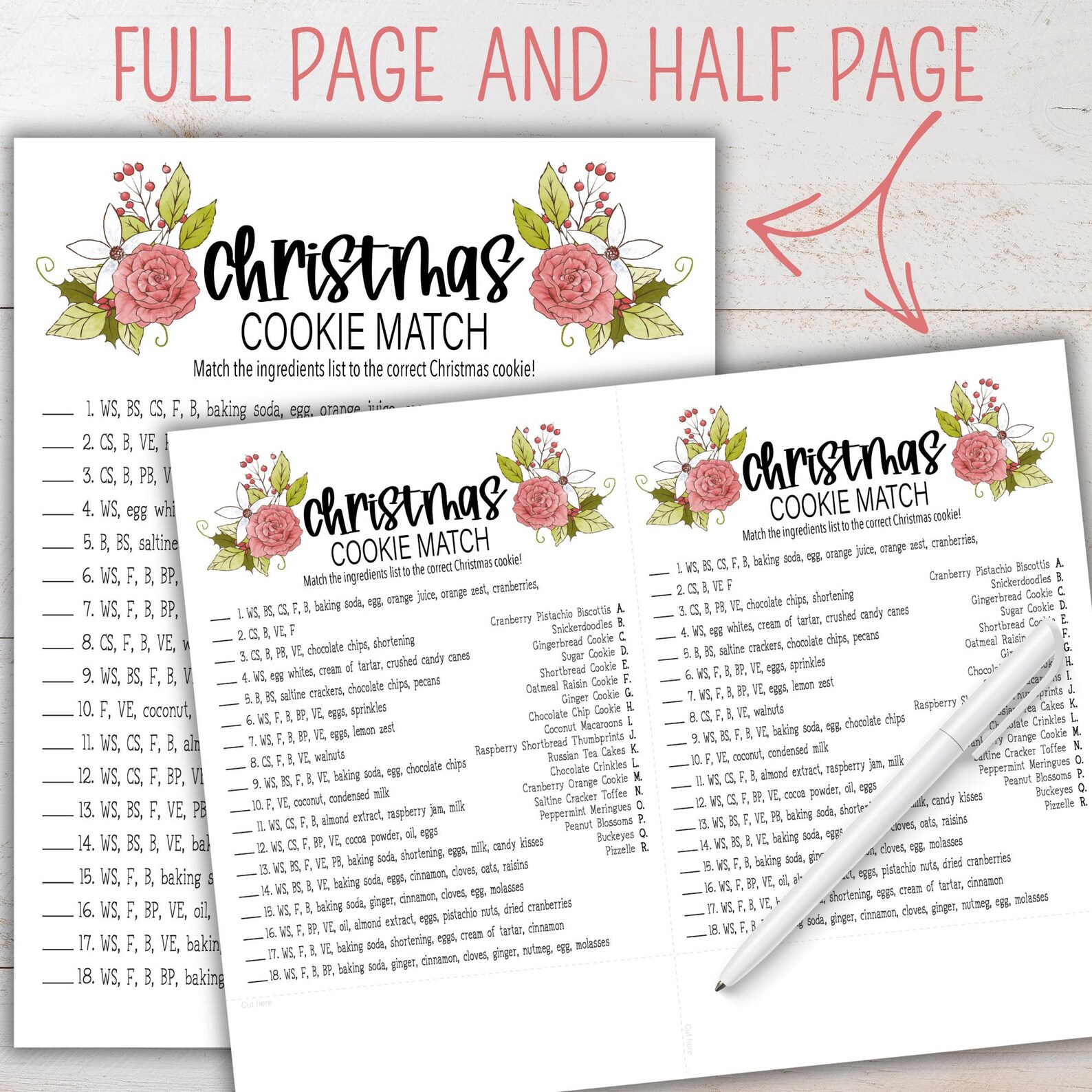 Christmas Cookie Match Game | Christmas Cookie Recipe Game | Christmas ...