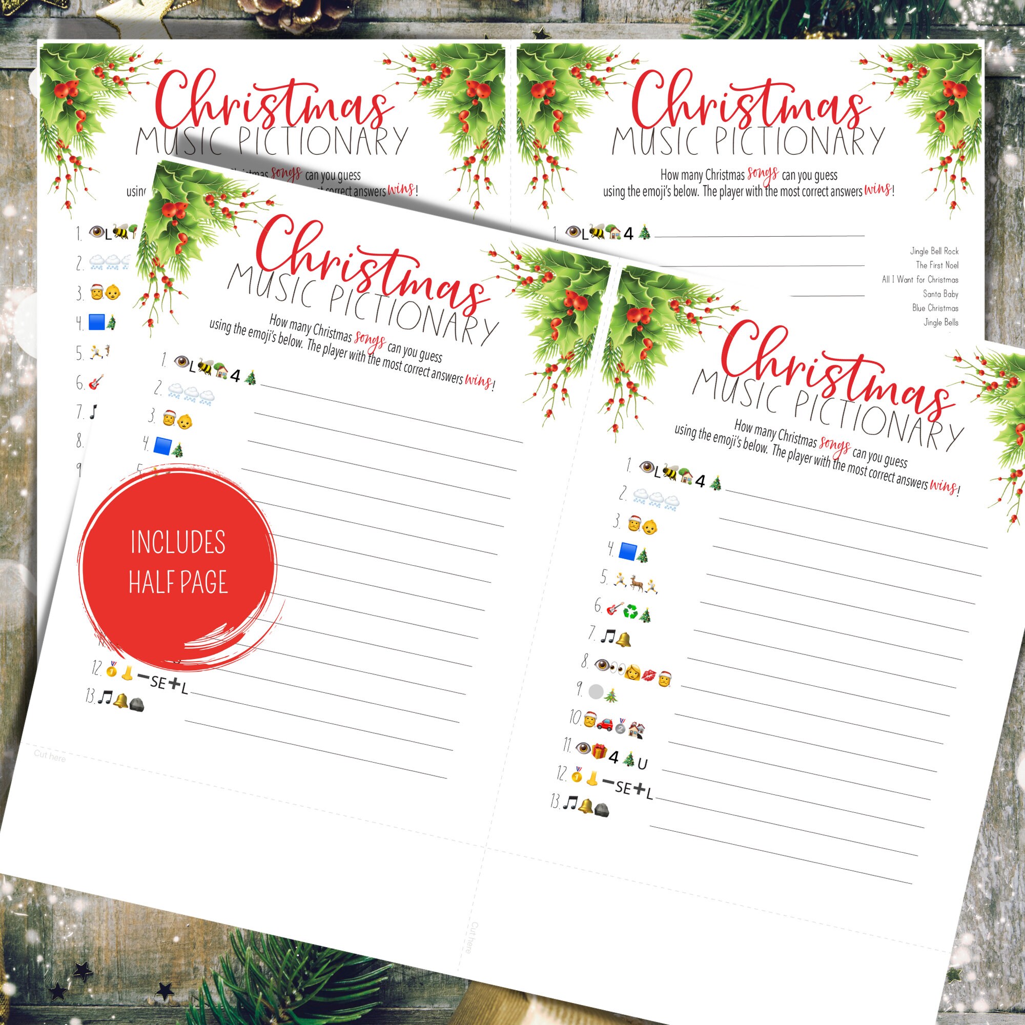 Christmas Song Emoji Game, Christmas Song Emoji Pictionary, Emoji ...