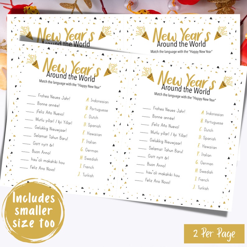New Years Around the World Game for Office Party | Family New Years ...