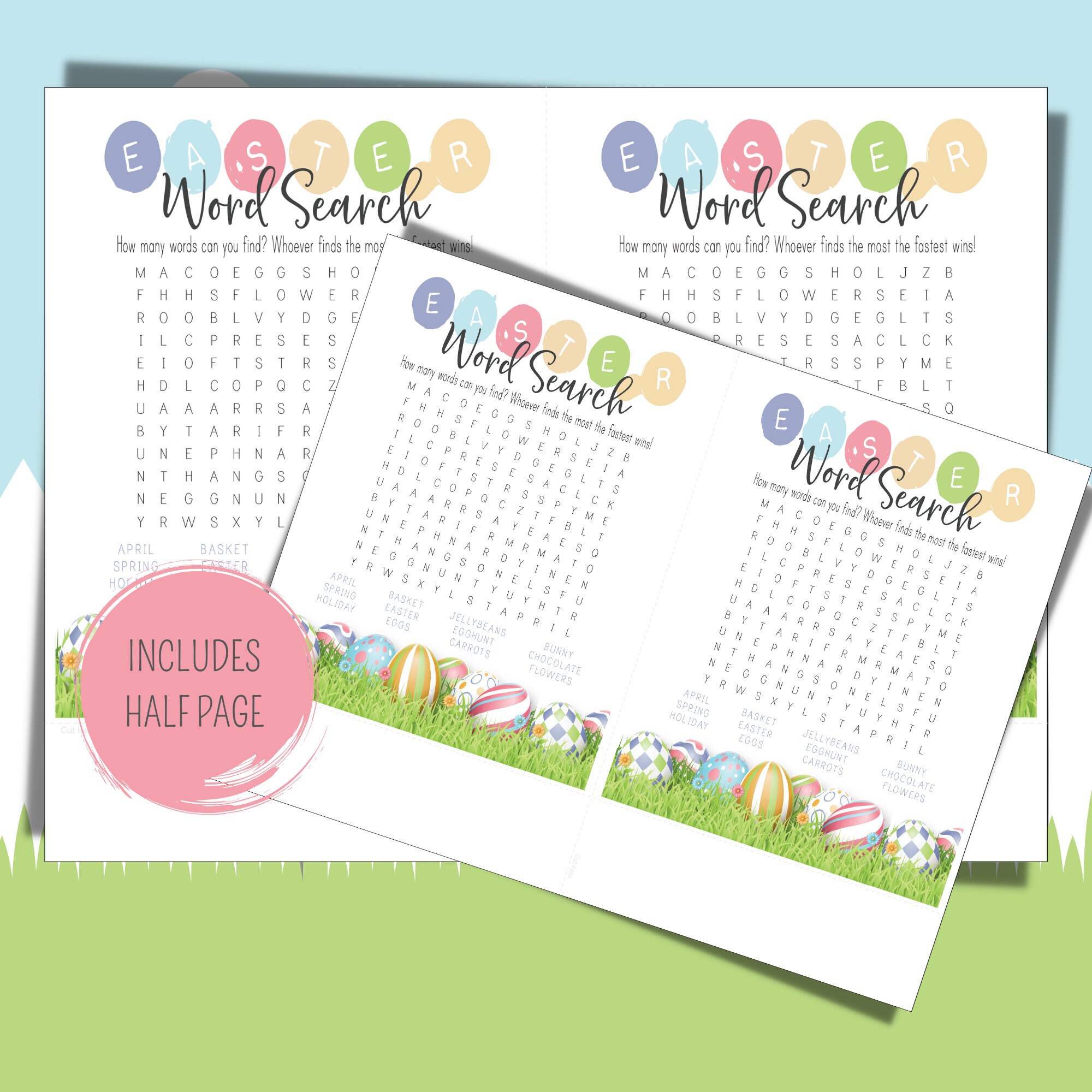 Easter Printable Games, Easter Word Search, Printable Kids Games ...