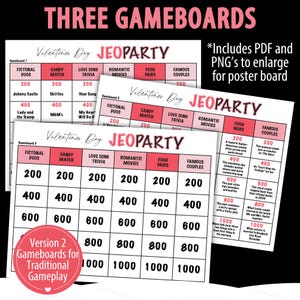 Valentines Jeopardy Game | Galentines Day Game | Valentines Game Night ...