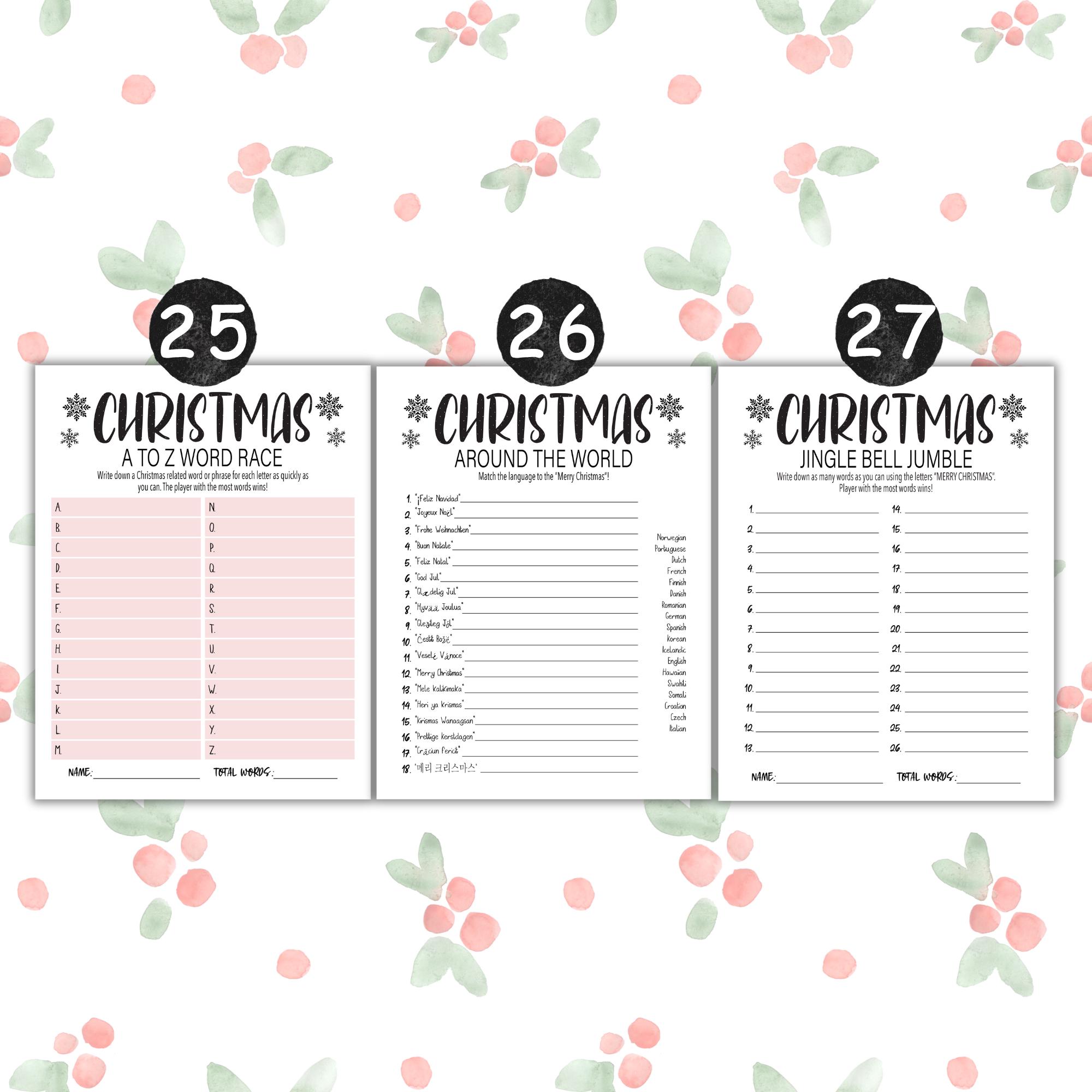 Printable Christmas Party Game Bundle | Holiday Classroom Party Games ...