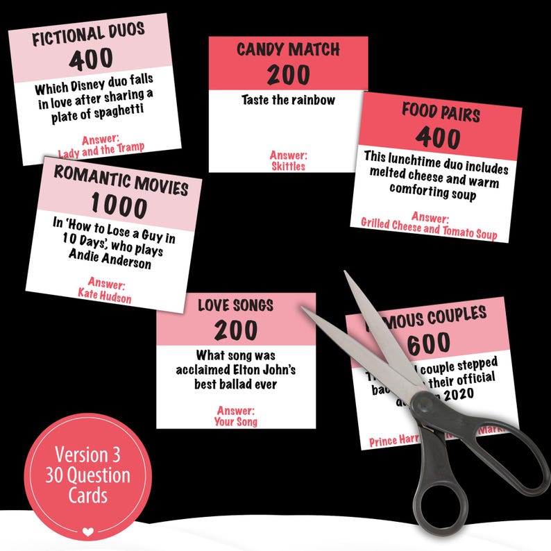 Valentines Jeopardy Game | Galentines Day Game | Valentines Game Night ...