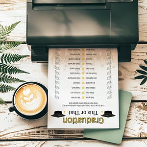 Printable Editable Graduation This or That Game for Grad Party Guess ...