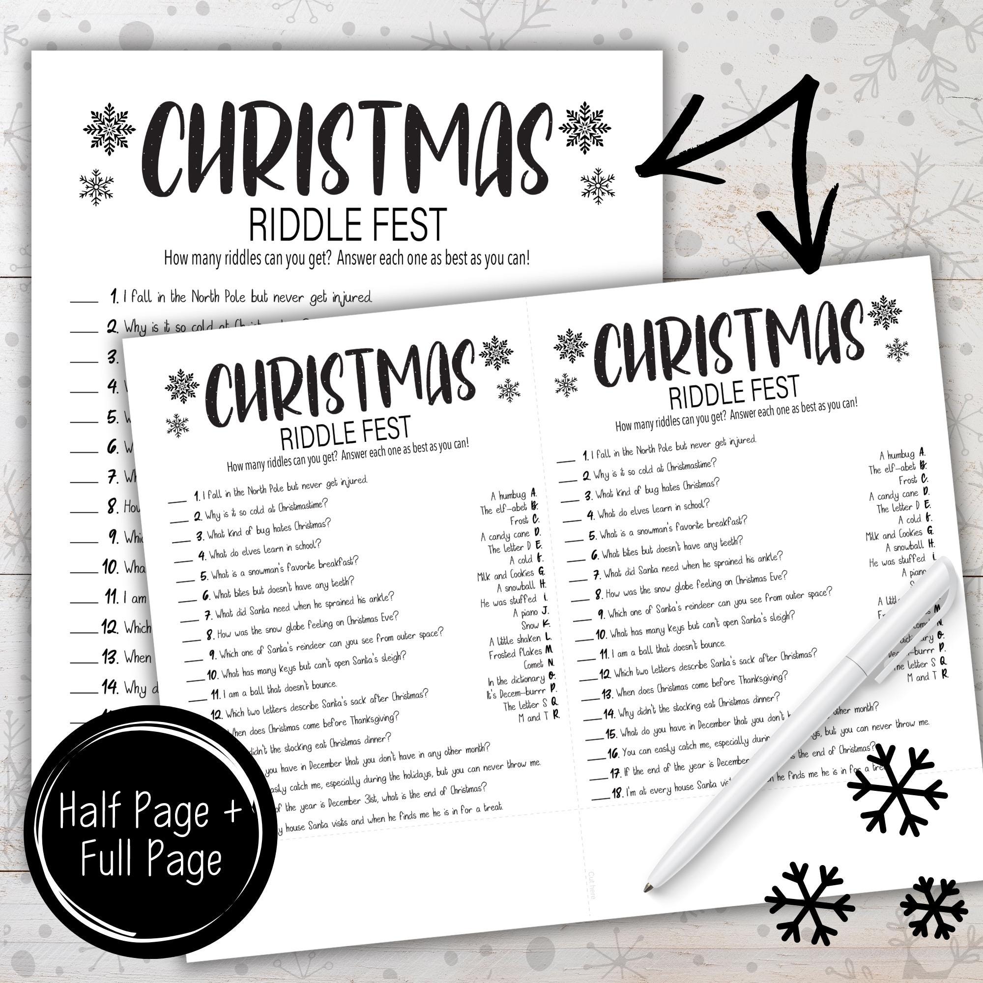 Fun Christmas Riddles | Holiday Office Party Games | Christmas ...