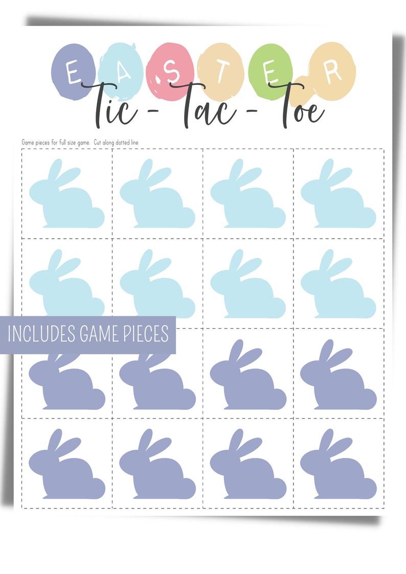 Printable Games | Easter Tic-tac-toe | Easter Games | Easter Day | Tic ...