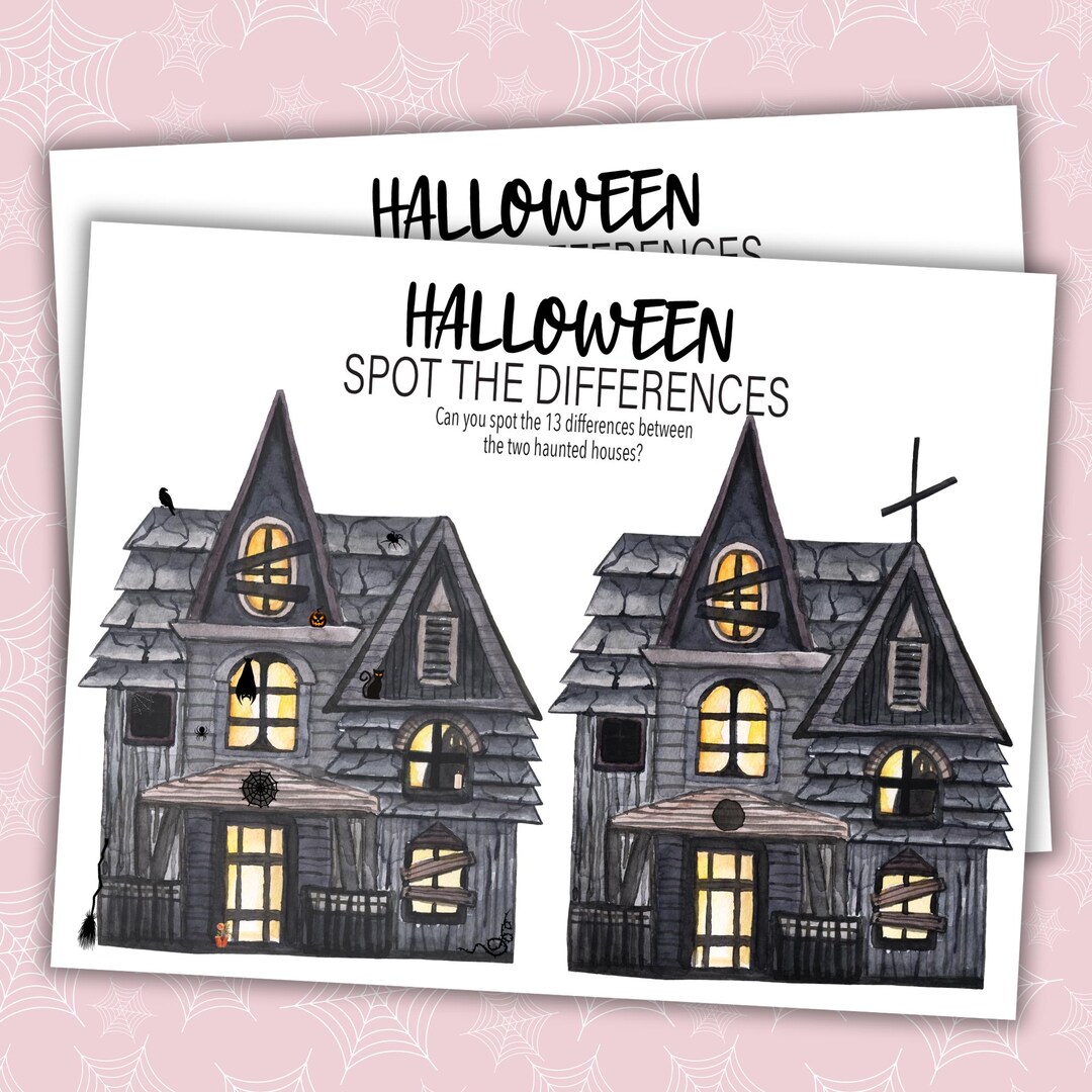 Spooky Halloween Spot the Differences Game | Halloween Office Party ...