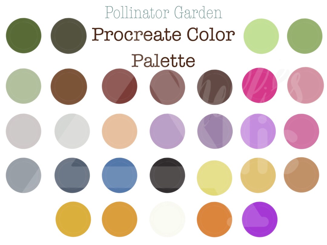 Procreate Color Palette Swatch File pollinator Garden - Etsy