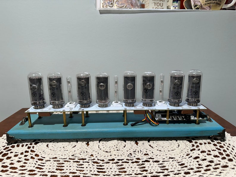 Beautiful Vintage 8-tubes, Nixie IN-18 Tube Clock, Time, Date ...