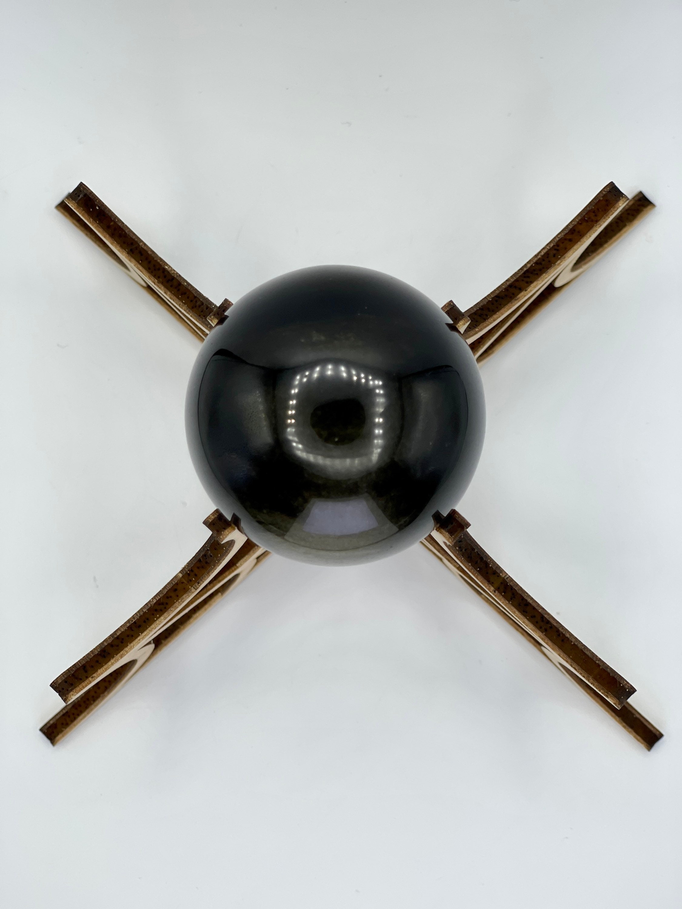 Rocks & Geodes Gold Sheen Obsidian & Spider Web Stand Witch Crystal ...